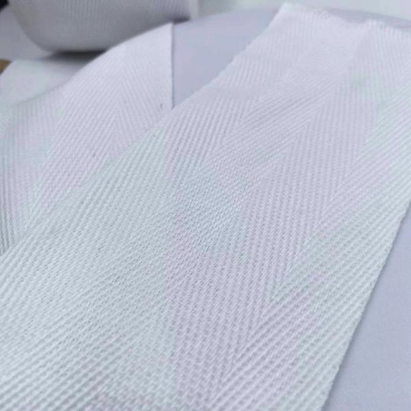Quality 10mm Herringbone White Webbing Straps Woven Polyester Webbing for Webbing for sale