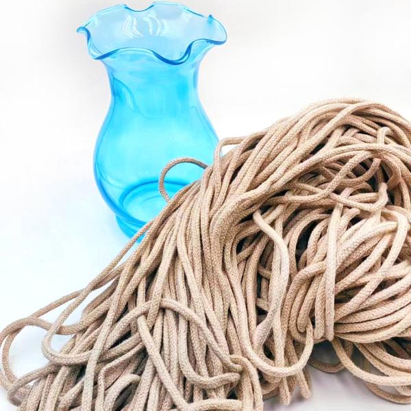 Quality 5mm Hollow Hemp Rope for DIY Clothing Accessories 100% Hemp Webbing Braided Jute Rope for sale