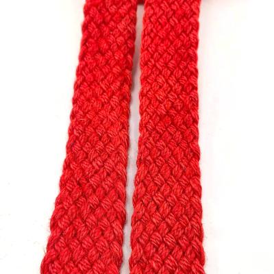 Cina Cintura a treccia di iuta di aringhe rosso sostenibile con nastro di tessuto colorato in vendita