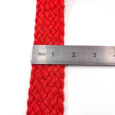 Cina Cintura a treccia di iuta di aringhe rosso sostenibile con nastro di tessuto colorato in vendita