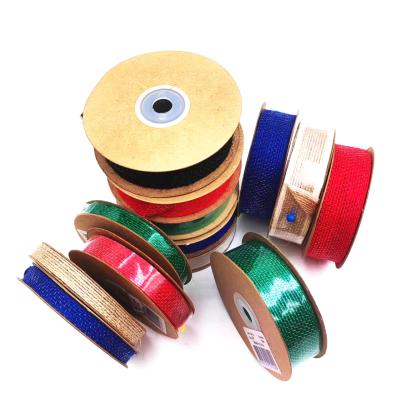 Cina Rivestito 0,8 mm Piccolo pacchetto 90% Giuta 10% Poliestere Giuta Webbing per colorato cintura sacchetto in vendita