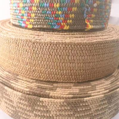 Cina 65% di paglia 35 % di lattice intrecciato di paglia elastica di nastro intrecciato di paglia elastico per scarpe in vendita