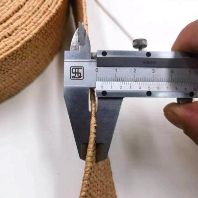 Cina 65% di paglia 35 % di lattice intrecciato di paglia elastica di nastro intrecciato di paglia elastico per scarpe in vendita