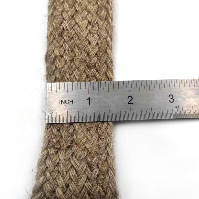 Cina Sostenibile cintura a treccia di canapa larga 4 cm cinture di giuta per Diy Decorazione di imballaggio regalo artigianale in vendita