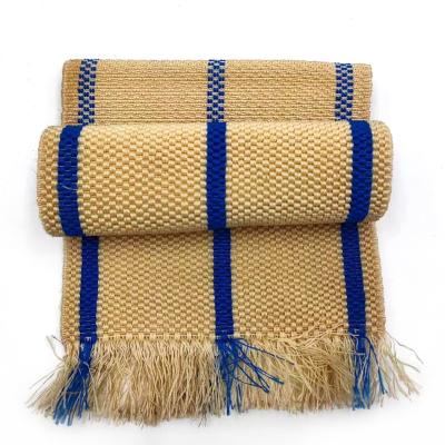 Cina 70% poliestere 30% lattice fascia elastica a fascia con strisce blu per accessori di abbigliamento in vendita