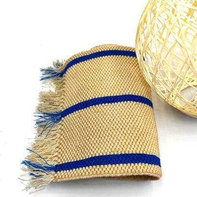 Cina 70% poliestere 30% lattice fascia elastica a fascia con strisce blu per accessori di abbigliamento in vendita