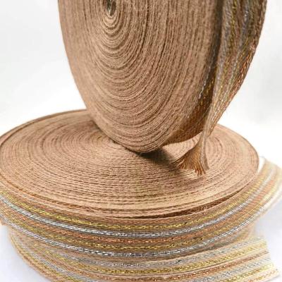 China Customized 50% Jute 15% Polyester Webbing Ribbon Roll for Fishing Line Webbing Needs for sale