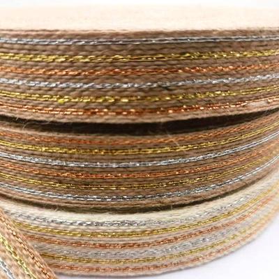 China Customized 50% Jute 15% Polyester Webbing Ribbon Roll for Fishing Line Webbing Needs for sale
