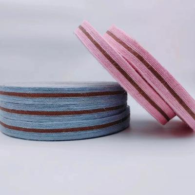 Cina Tela di nastro di giuta di dimensioni personalizzate da 3 cm per imballaggi di regali colorati sostenibili in vendita
