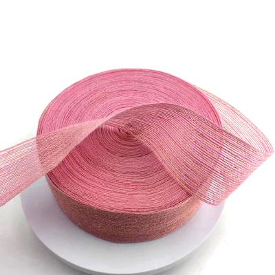Cina Rubinetto di giuta rosa giuta per imballaggio regalo Decorazione natalizia matrimonio 2,6 pollici in vendita