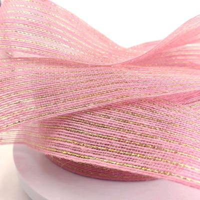 Cina Rubinetto di giuta rosa giuta per imballaggio regalo Decorazione natalizia matrimonio 2,6 pollici in vendita