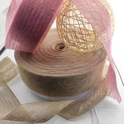 Cina Rubinetto di giuta rosa giuta per imballaggio regalo Decorazione natalizia matrimonio 2,6 pollici in vendita