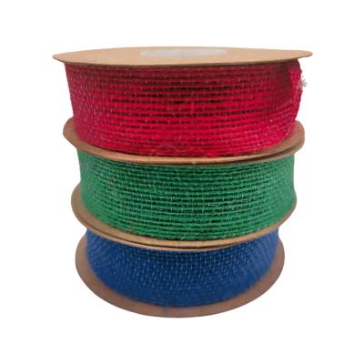 1 mm Espessura Red Green Blue Belt Roller Nylon Jute Ribbon Webbing para cinturão de bolsa