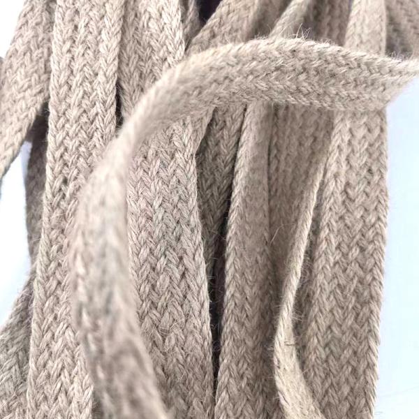 Quality Custom Size 17 Braided Jute Belt Biodegradable Eco Natural 2.5cm Webbing Belt in for sale