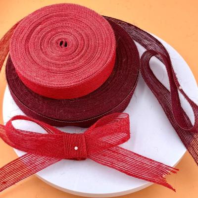 Cina Nastro di pesca di iuta per la decorazione domestica di Natale Decora la tua casa in vendita