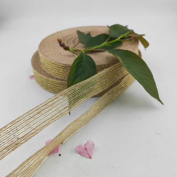 Quality DIY Jute Ribbon with 25mm Hemp Jute Webbing Simple Style Burlap Fish Silk Ribbon for sale