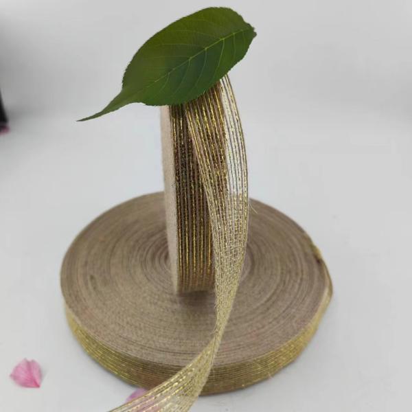 Quality DIY Jute Ribbon with 25mm Hemp Jute Webbing Simple Style Burlap Fish Silk Ribbon for sale