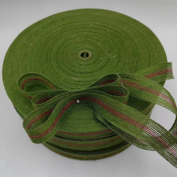 Quality Customizable Width Green Jute Webbing The Perfect Addition to Your DIY for sale
