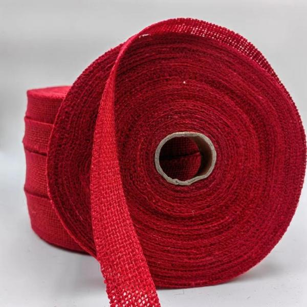 Quality Customization of Red Jute Ribbon Clothing Accessories with 7 Days Sample Order for sale