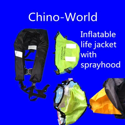China 150N Inflatable life jacket with sprayhood with UML device for sale