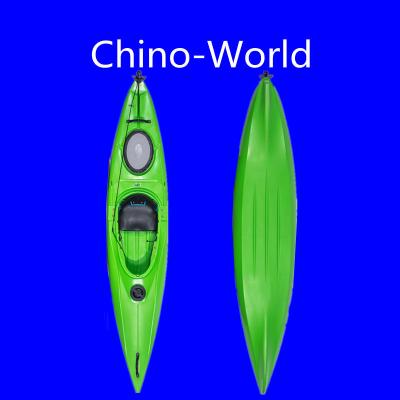 China LLDPE Single sit-in canoe with spraydeck and drain cover for sale