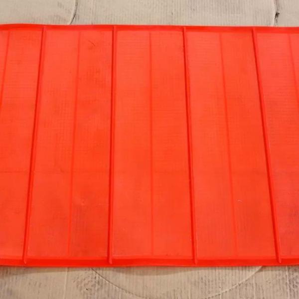 Quality 1040x700mm 0.045mm Orange Polyurethane Screen for Glass Raw Materials for sale