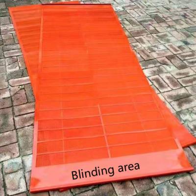 Cina Matte di schermo in PU rosso con maglia da 5,0 mm per aggregati grossolani in vendita