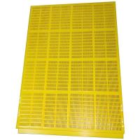 China 30mm Yellow Polyurethane Screen Mat for Mining with 2mm Wire Mesh for sale