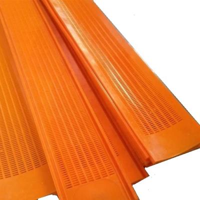 China Polyurethane Flip-Flop Screen Panel with 8mm Holes for Wet Clay Screening and Self-Cleaning Action for sale