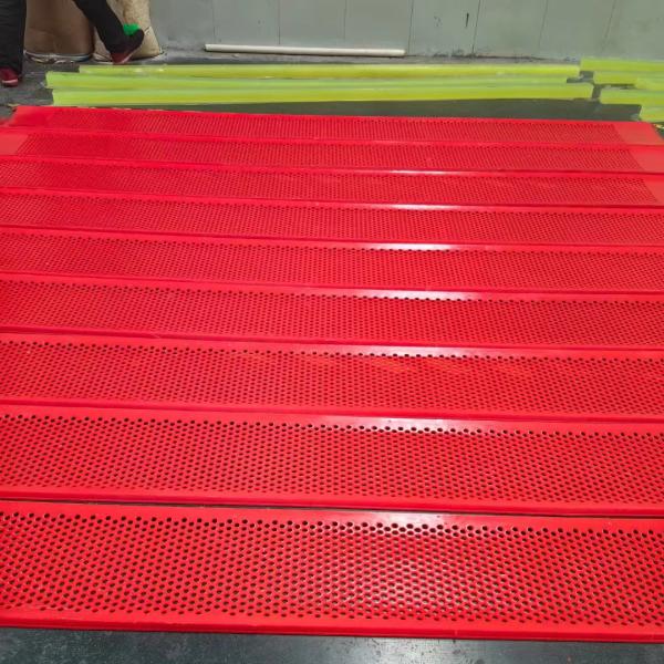 Quality PU Flip-Flop Screen Panel 5mm Aperture 6mm Thickness for Compost Screening for sale