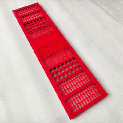 China 30 mm rood polyurethaan gespannen scherm mat voor mijnbouw aggregaat Te koop