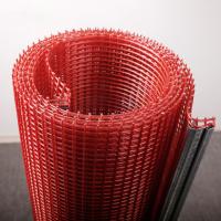 China Tensioned Hook Polyurethane Screen red wire screen mesh with hooks no blind for sale