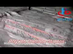 1040x700mm 0.045mm orange polyurethane screen for glass raw materials