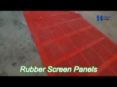 1.25m self-cleaning rubber panel for vibrating screens red soft black hard