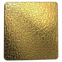 China Rustproof Gold Embossed Stainless Steel Sheet Etching Acid Resistant for sale