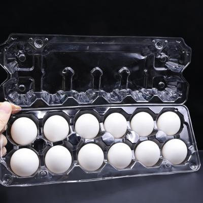 China Direct Manufacturer 12 Cavity Clamshell Plastic Egg Tray Clear Pet Egg Box Quail Egg Tray Plastic Blister Packaging for Eggs for sale