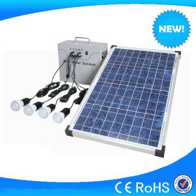 China Best selling 30w small solar system with 4pcs 3w led light, LED lighting solar system for sale