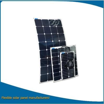China Semi flexible solar panel / bendable solar panel 50w with cheap price for boat, golf car, etc for sale