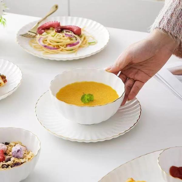 Quality Ceramic tableware bone dinnerware crafted from natural materials with bright for sale