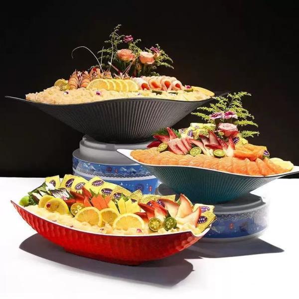 Quality High-end melamine presentation plate specifically designed for sashimi salmon for sale