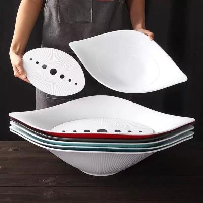 China High-end melamine presentation plate specifically designed for sashimi salmon for sale