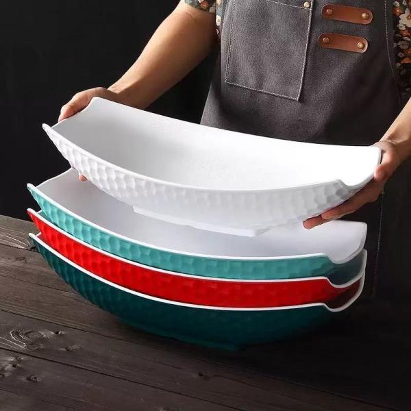Quality High-end melamine presentation plate specifically designed for sashimi salmon for sale