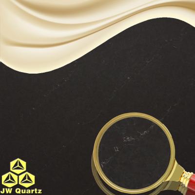 China JW-5205 Gold Sand-Black background with gold sand spread Quartz Stone Slab for sale