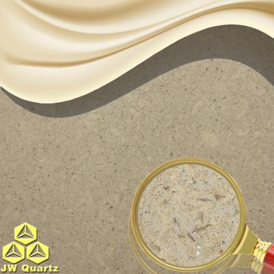 China JW-6805 Beige Plain-Engineered Quartz Stone Slab for Countertop for sale