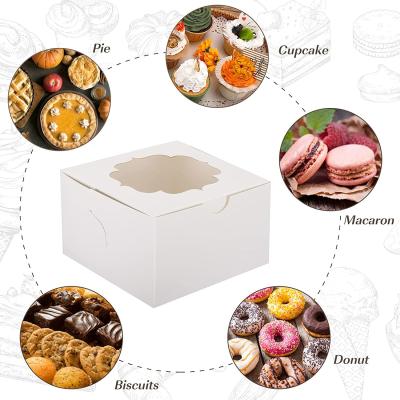 中国 4インチのカップケーキ キャンデー チョコレートいちごのための白い注文の菓子器の窓 販売のため