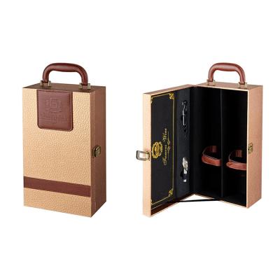 China Gift Leather Wine Box With Accessories And Wine Sets 750ml Wine Bottle for sale
