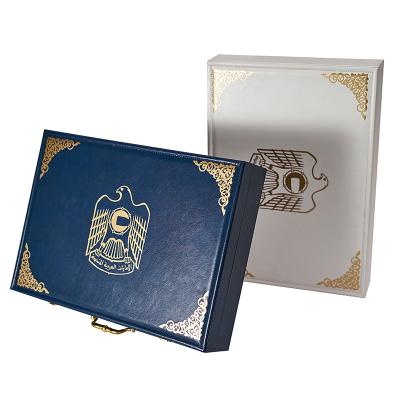 China Advanced Leather Gift Box Lock Case Gift Package Carton Box for sale