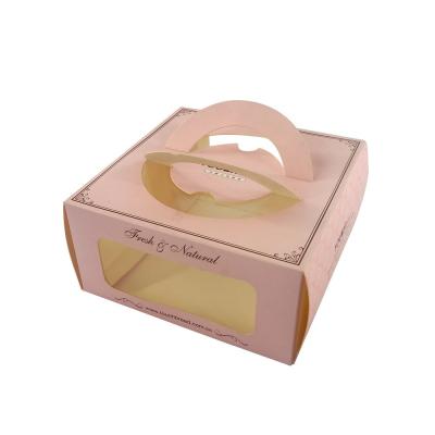 China Printing Cardboard Personalized Cake Boxes Transparent Window for sale