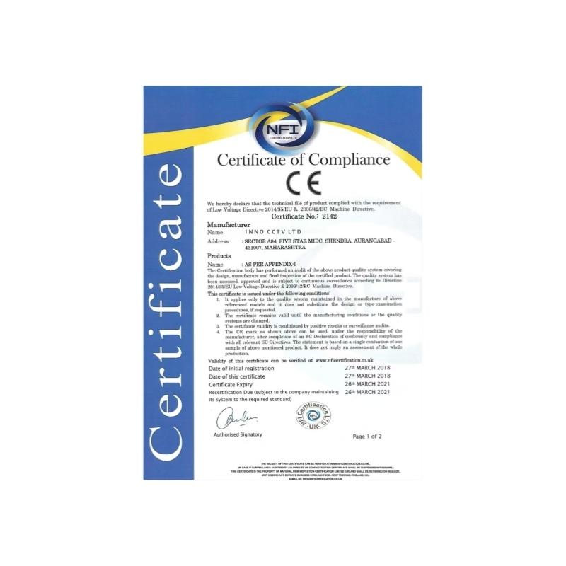 CE - Inno CCTV Camera Ltd