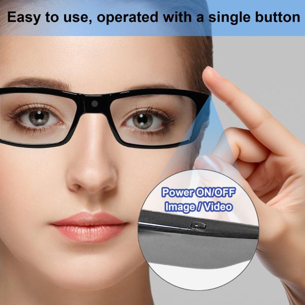 Quality 1080P Spy Glasses Camera Lightweight Mini Hidden Camera In Eyeglasses for sale
